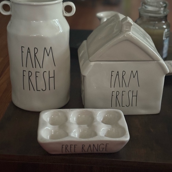 Rae Dunn | Kitchen | Rae Dunn Farm Fresh Ceramic Set Cream | Poshmark